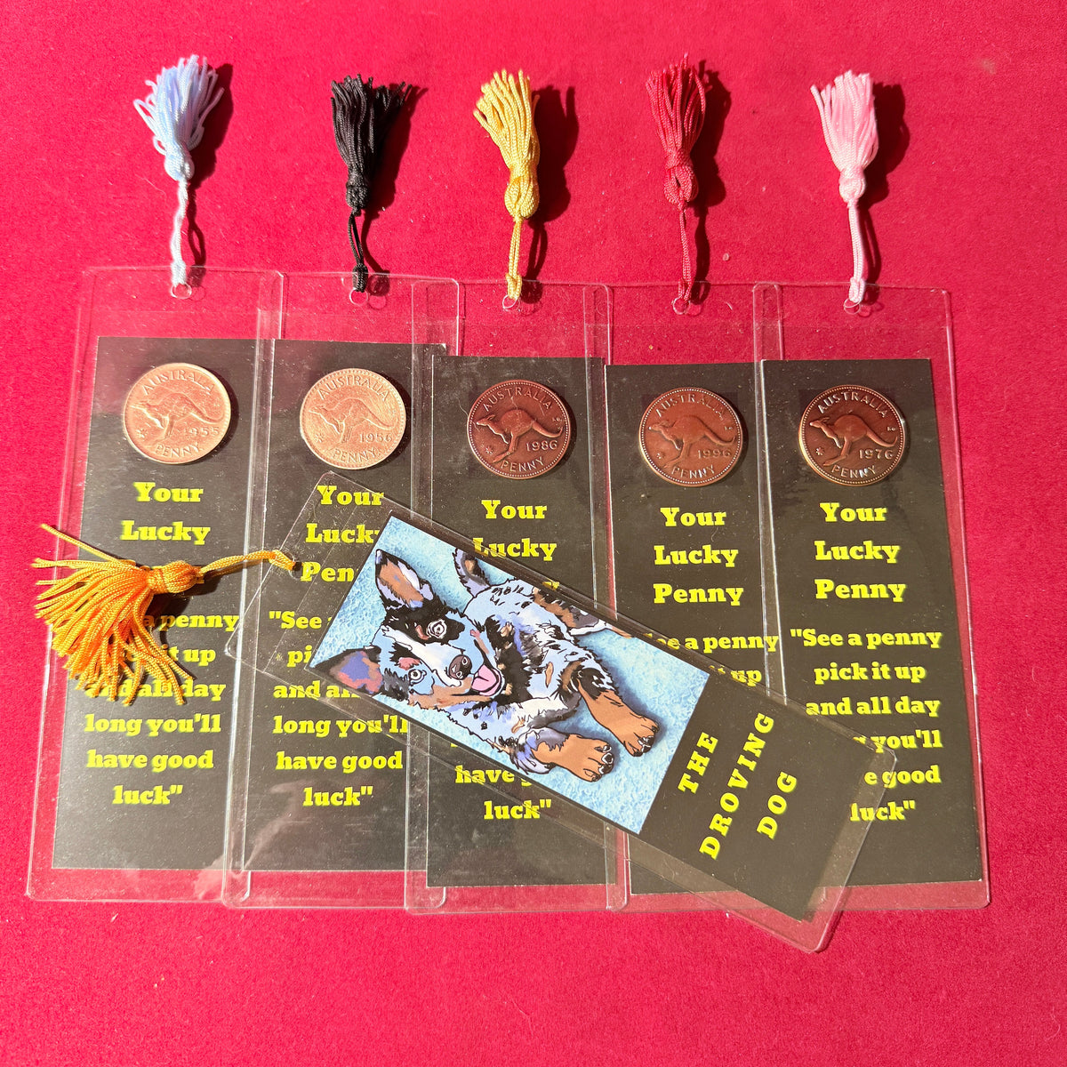 Lucky Penny Bookmark – The Droving Dog